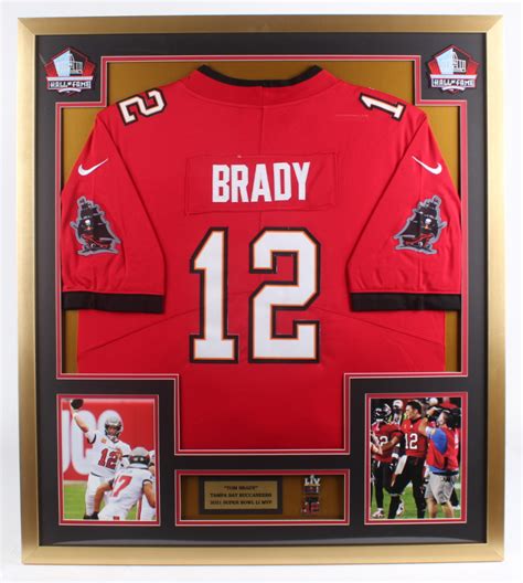 Tom Brady Buccaneers 32x36 Custom Framed Jersey Display With Super Bowl