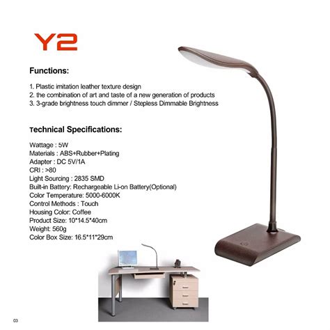 Dimmable With Usb Port 6w Portable High Luminaire Led Reading Desk