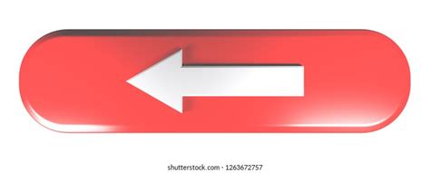 Red Rounded Rectangle Push Button White Stock Illustration 1263672757