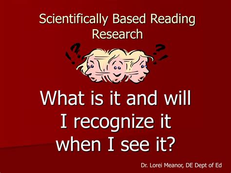 Ppt Scientifically Based Reading Research Powerpoint Presentation