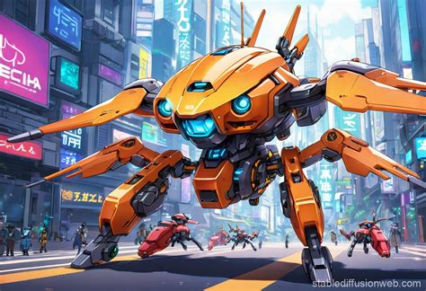 Futuristic Tiny Mecha Drone Stable Diffusion Online