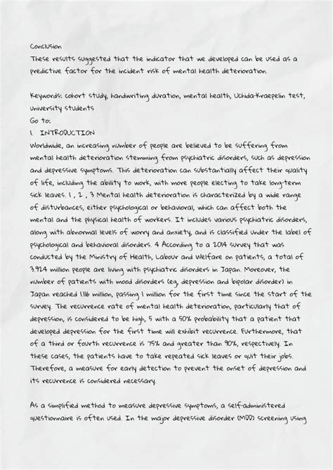 Solution Detecting Early Symptoms Of Mental Health Detection Using Handwriting Parameters