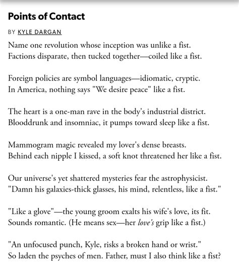 [poem] Points Of Contact By Kyle Dargan R Poetry