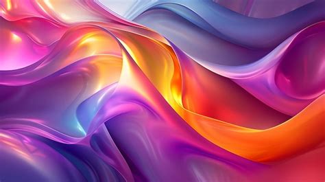 Premium Photo Liquid 3d Geometric Colored Shapes