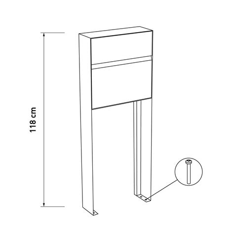 Valencia Sort Postkasse Med Stander Lakeret Designprodukterdk