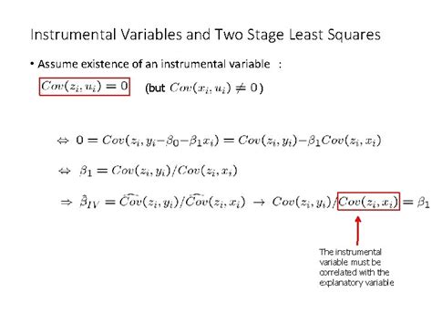 Instrumental Variables And Two Stage Least Squares Instrumental