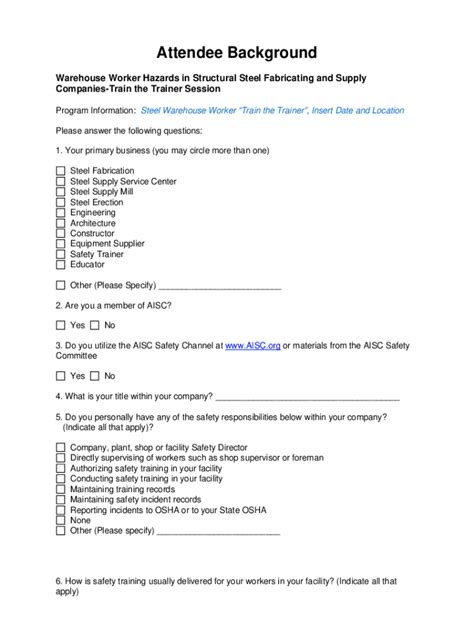 Fillable Online Sample Safety Program Elements For Structural Steel