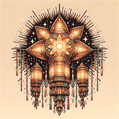 5ft Recycled Parol Design With Indigenous Materials Paskong El Royale Theme Ai Art Generator