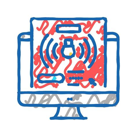Computer Password Hacking Icon Doodle Illustration 62461413 Vector Art
