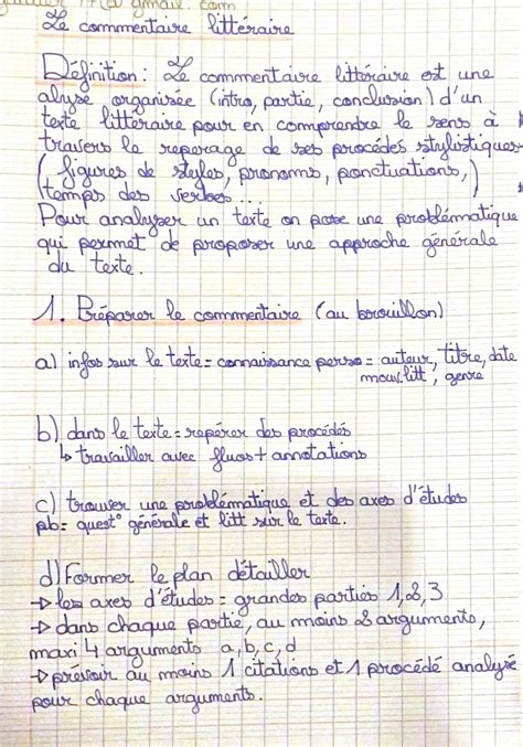 Exemples De Commentaire Composé Corrigé Et Méthodes Faciles Français