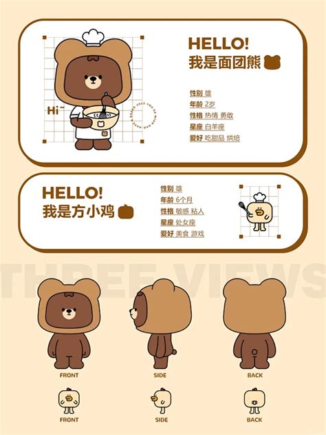 Ip设计面包店可爱的面包熊和方小鸡 小红书 花瓣网