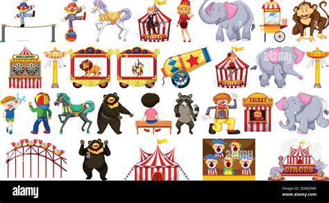 Set Of Circus Element Stock Vector Image And Art Alamy