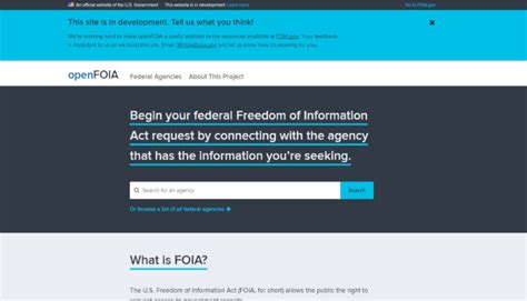 A New Front Door For The Foia Request Process