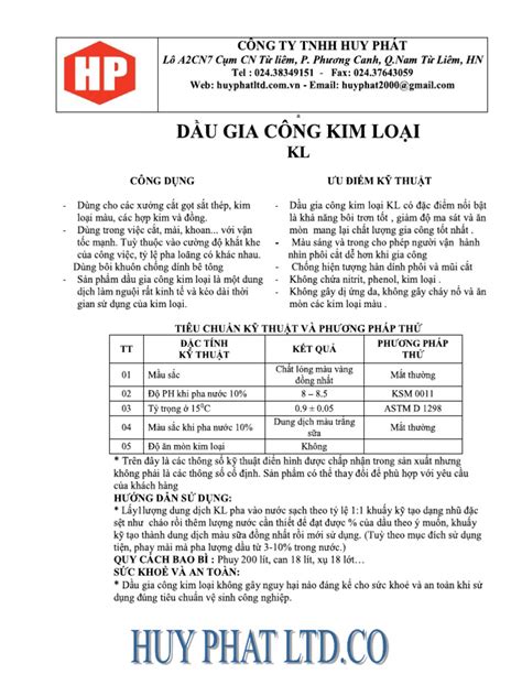 Tds Hp Cutting Oil Kl Pdf