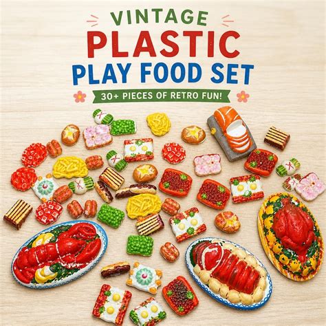 Plastic Play Food Etsy