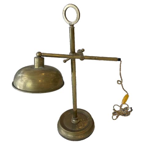 Vintage Brass Adjustable Table Lamp For Sale At 1stdibs
