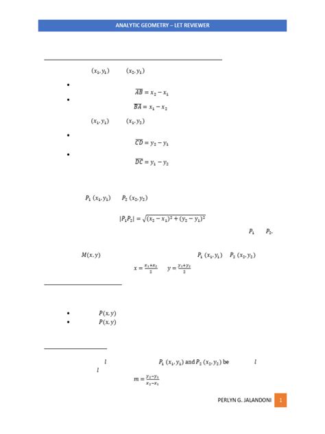 Analytic Geometry Final Graphs And Equation Pdf Line Geometry Analytic Geometry