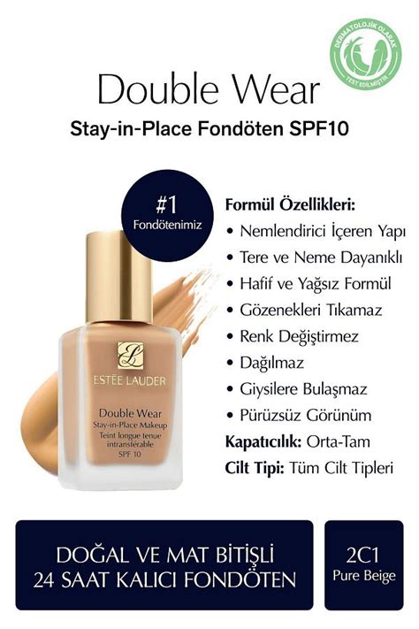 Estee Lauder Spf 10 Double Wear Stay In Place Foundation Natural And