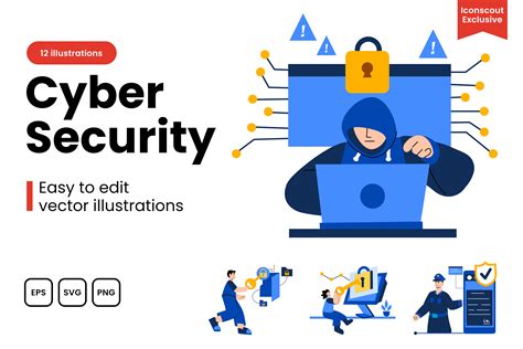 Cyber Security Illustration Pack 12 Free Download Crime And Security Illustrations Iconscout