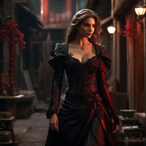 Premium Ai Image Fantasy Woman Queen Warrior Princess Girl Stands On Blur Fantasy Castle