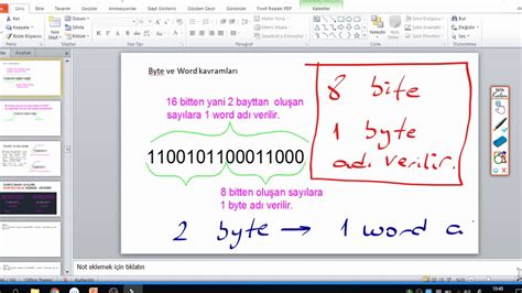 Byte Word Lsb Ve Msb Kavramları Youtube