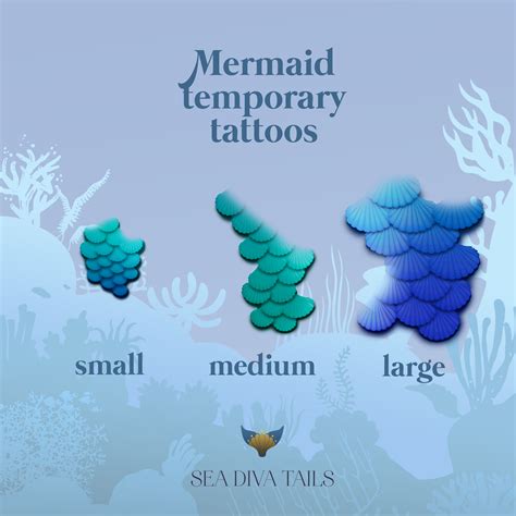 Mermaid Temporary Tattoo Seadivatails