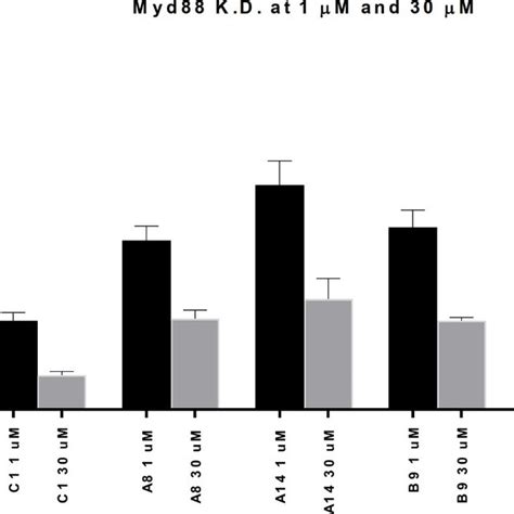 The 3 10 3 Design Of The Oligonucleotide Gapmer C1 Targeting Myd88 Mrna