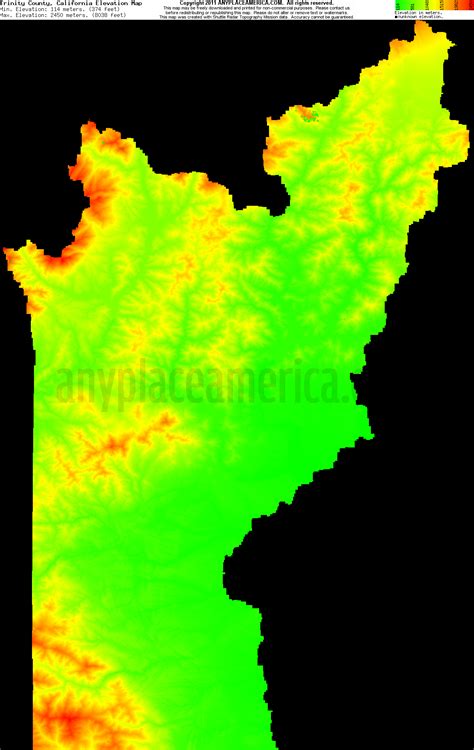 Free Trinity County California Topo Maps And Elevations