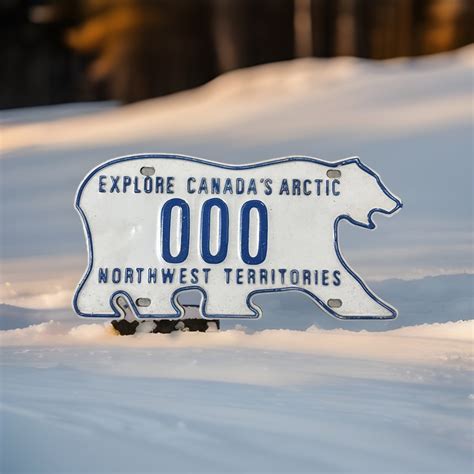 Northwest Territories Sample License Plate Collectible Used