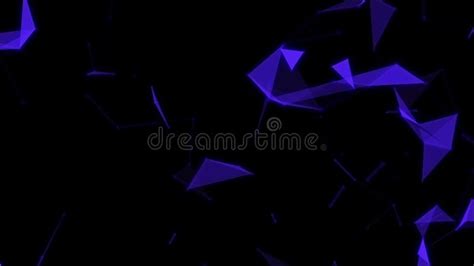 Abstract Geometric Background With Moving Lines Dots And Triangles Stock Footage Video Of