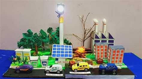 Global Warming And Greenhouse Effect Model Air Pollution School