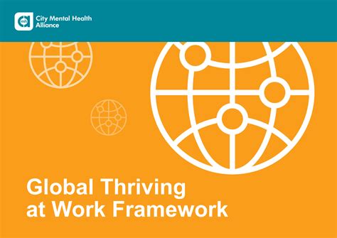 Thriving At Work Global Framework Make A Difference Workplace Culture Mental Health Wellbeing