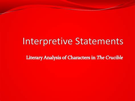 Interpretive Statements Ppt Download
