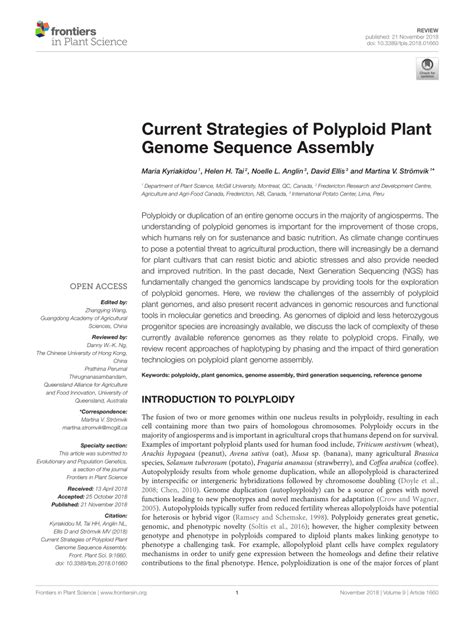 Pdf Current Strategies Of Polyploid Plant Genome Sequence Assembly