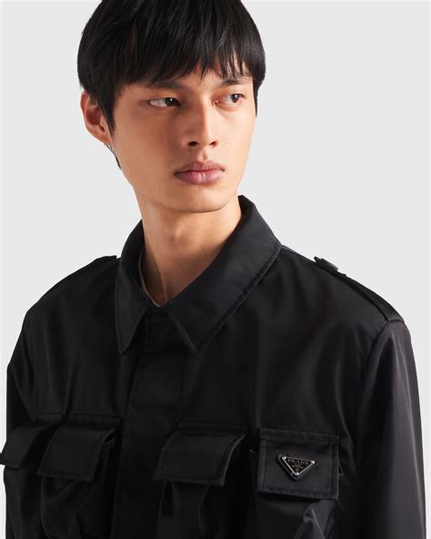 黑色 再生尼龙猎装夹克 Prada