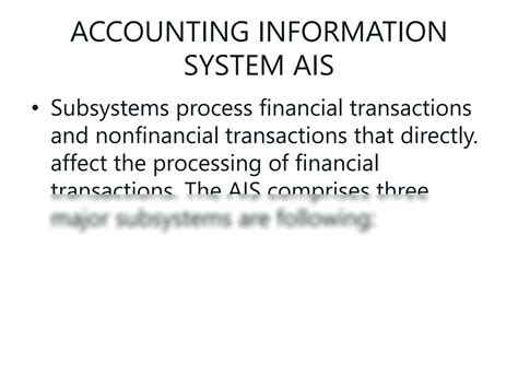 SOLUTION Accounting Information System Ais Complete Presentation In Slides Studypool