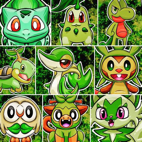 Grass Type Starters Grasstype Twisted Coloring Books