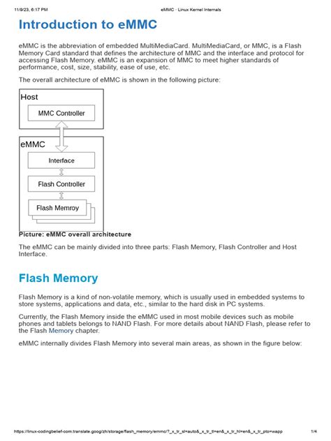 Emmc Linux Kernel Internals By Ssm Pdf Flash Memory Booting
