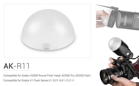 Godox Ak R11 Diffuser Dome For Godox V1 V1pro V100 Round