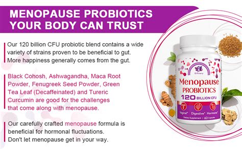 Menopause Supplements For Women 120 Billion Cfu Probiotics