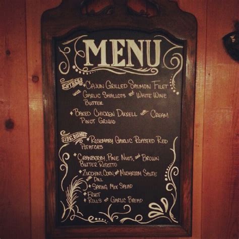Inspiring Chalkboard Menus At Forest House Lodge