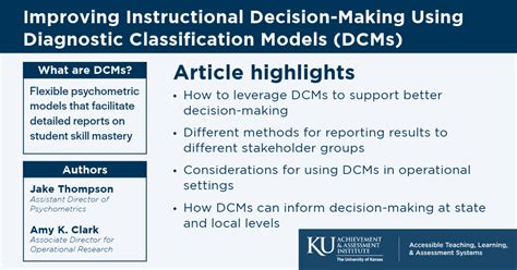 Improving Instructional Decision Making Using Diagnostic Classification Models Accessible Improving Instructional Decision Making Using Diagnostic Classification Models Accessible