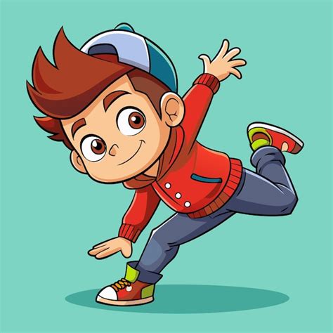Premium Vector Cute Boy Breakdancing Vector Graphic Image