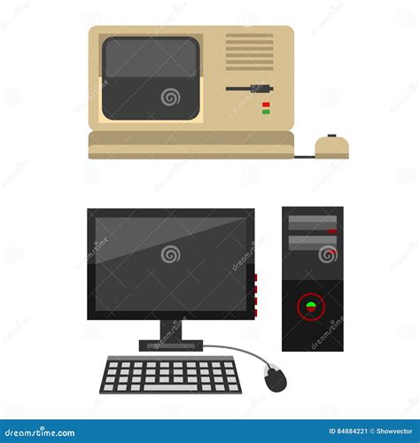 Computer Vector Evolution Illustration Stock Vector Illustration Of