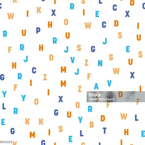 화려한 문자의 원활한 패턴 임의 순서 기호입니다 벡터 배경 가능성에 대한 스톡 벡터 아트 및 기타 이미지 가능성 공부 교습 Istock