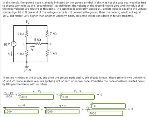 Solved In This Circuit The Ground Node Is Already Indicated