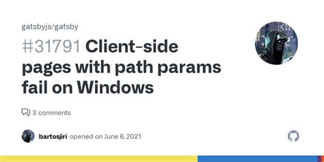 client side pages with path params fail on windows · issue 31791