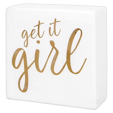 Get It Girl White Ceramic Block 4