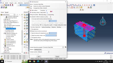 Wood Steel Connection In Abaqus Error The Plasticitycreepconnector Friction Algorithm Did