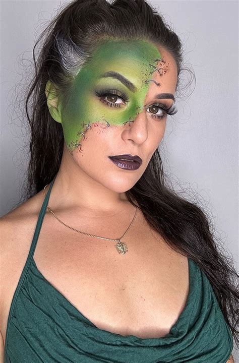 40 Spooky Halloween Makeup Transformation Ideas Frankensteins Iconic Green